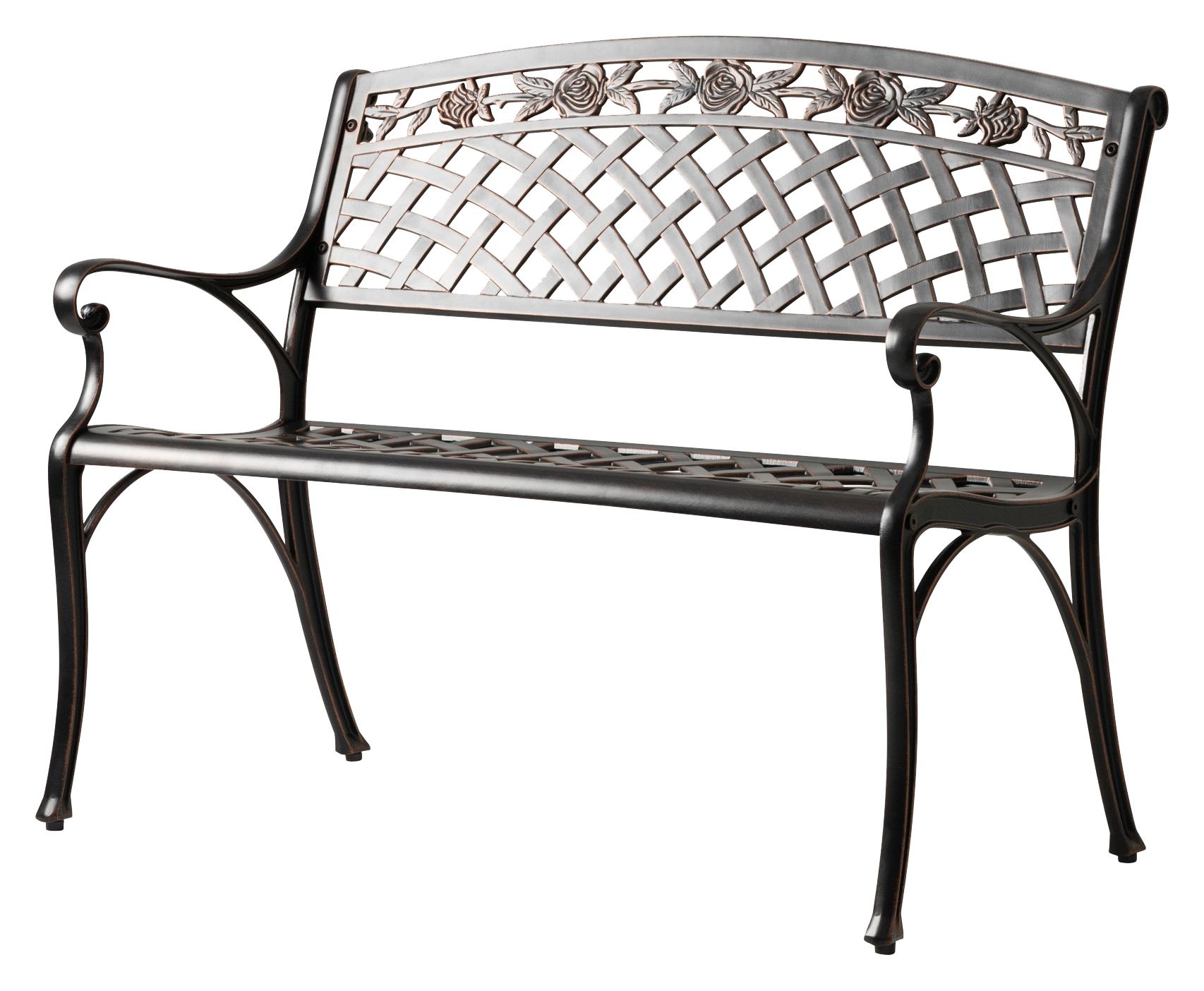 Balkene Home Scarlet Cast-Aluminum Patio Bench | Mack's Prairie Wings